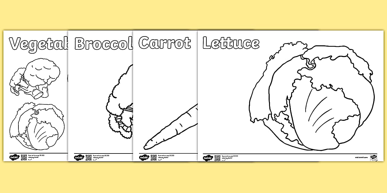 Editable Vegetables Colouring Page (teacher made) - Twinkl