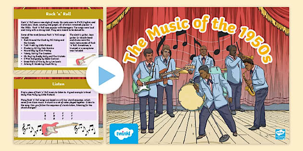 👉 KS2 1950s Music PowerPoint (teacher made) - Twinkl