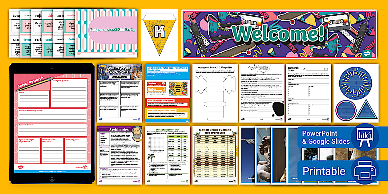 FREE Eighth Grade Worksheets | Twinkl USA