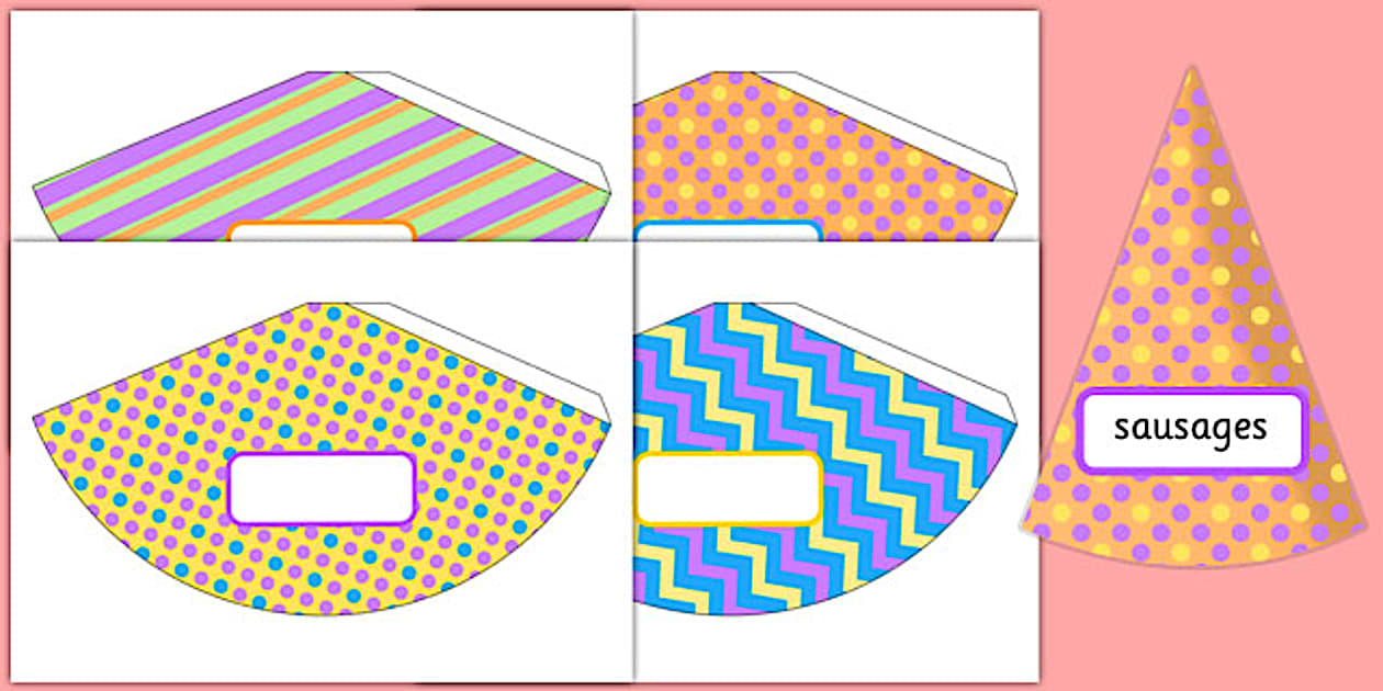 2nd Birthday Party Food Cones (Hecho por educadores)