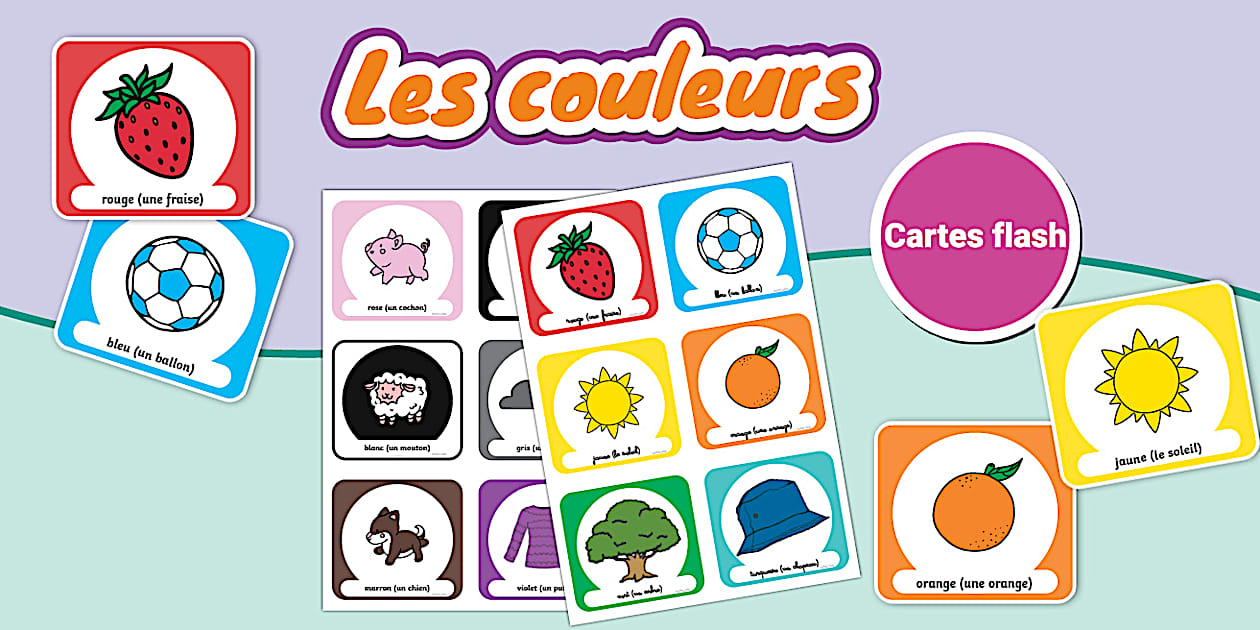 Cartes flash : Mes premières couleurs - Twinkl