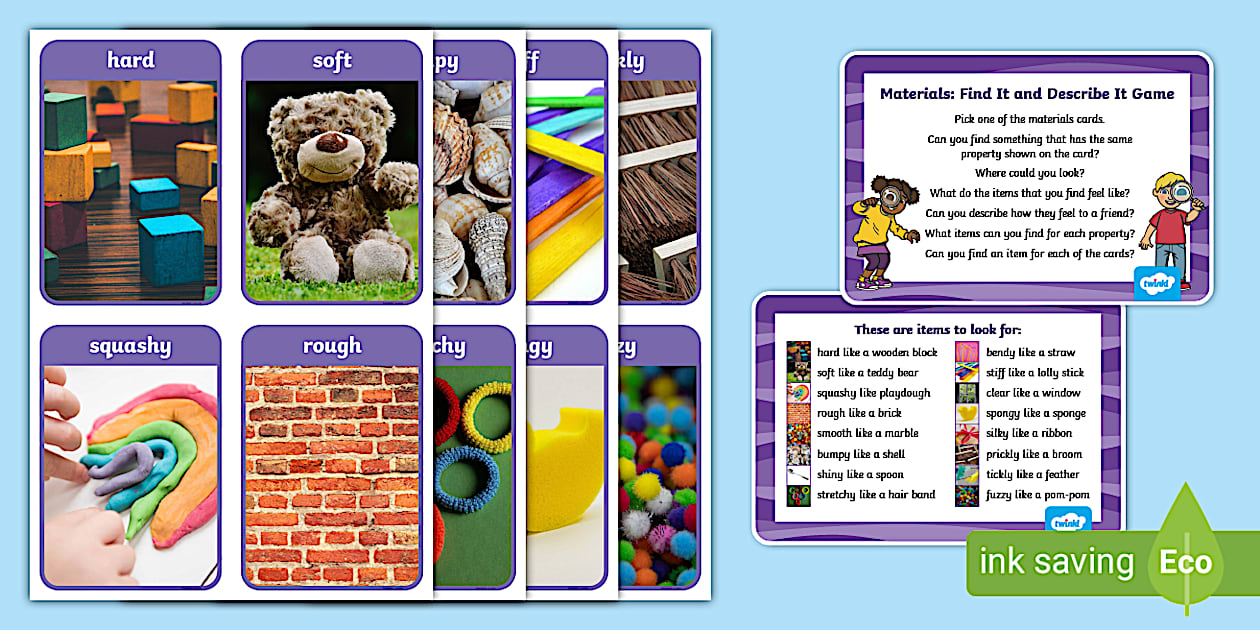Materials: Find It and Describe It Game - Twinkl