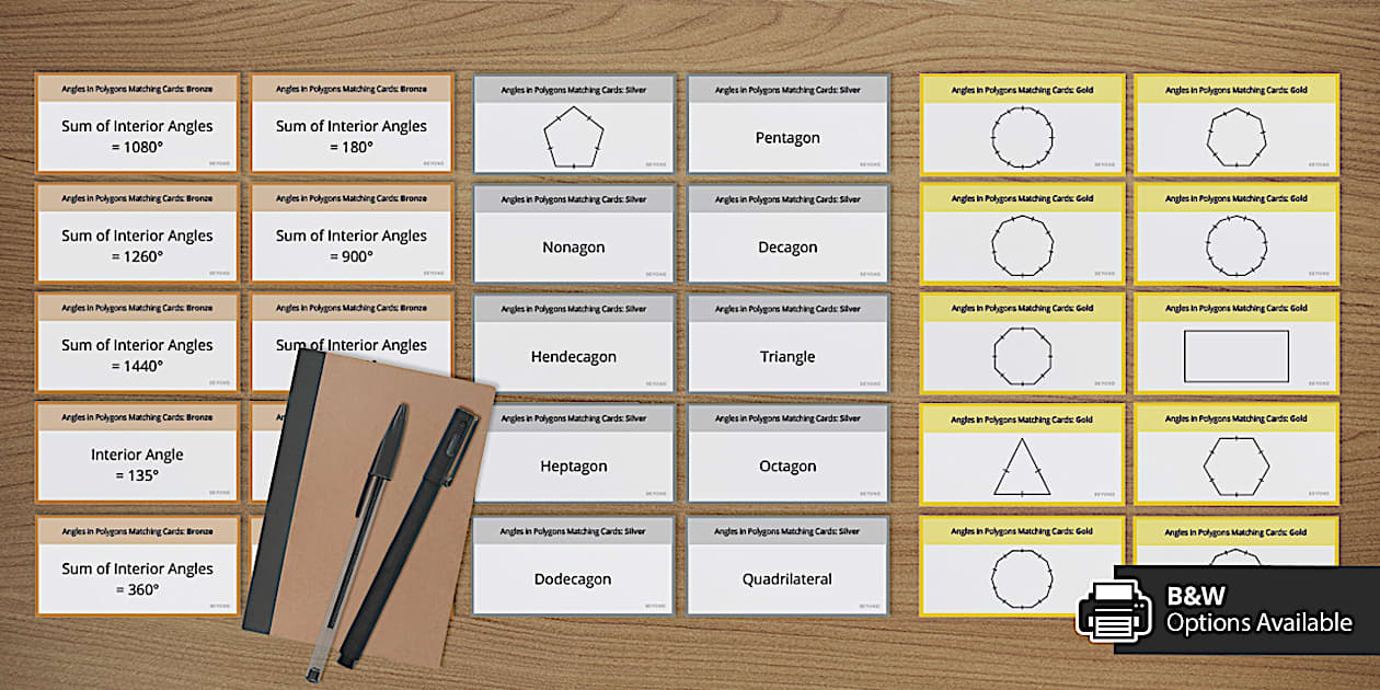 KS3 Maths | Angles in Polygons Card Sort | Beyond - Twinkl