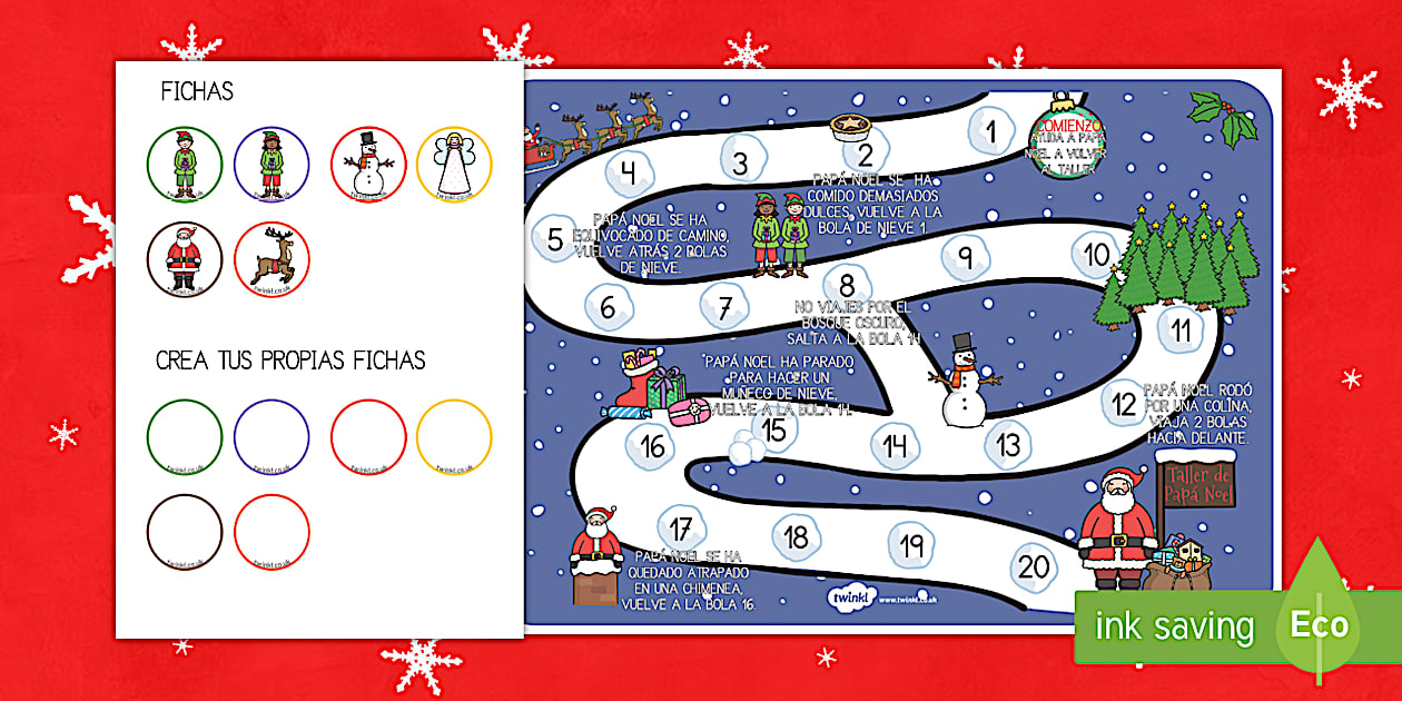 Juego de mesa - La Navidad | Recursos educativos | Twinkl