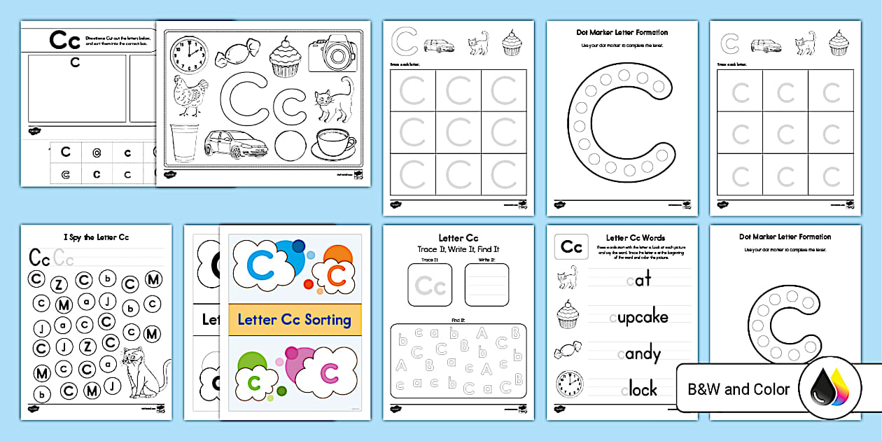 Letter Cc Activity Pack for PreK-K (teacher made) - Twinkl