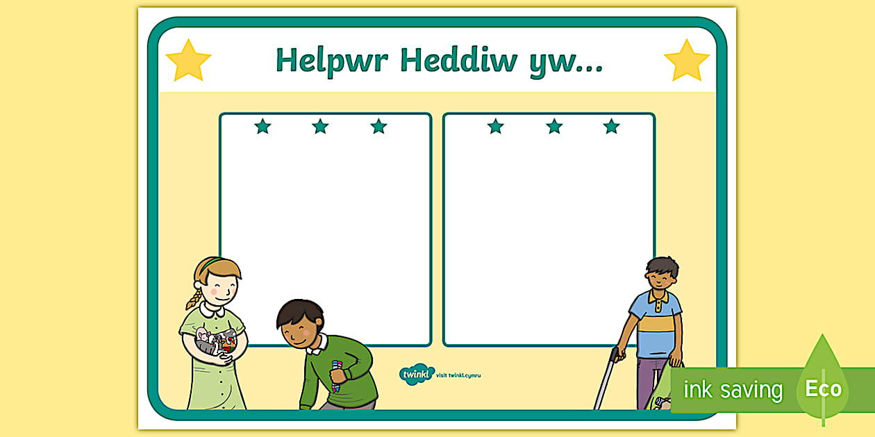 Today's Helper Display Poster Welsh (Hecho por educadores)