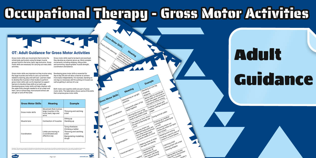 OT: Adult Guidance for Gross Motor Activities