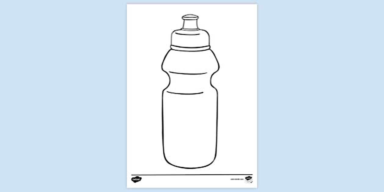 Water Bottle Colouring Page | Colouring Sheets - Twinkl