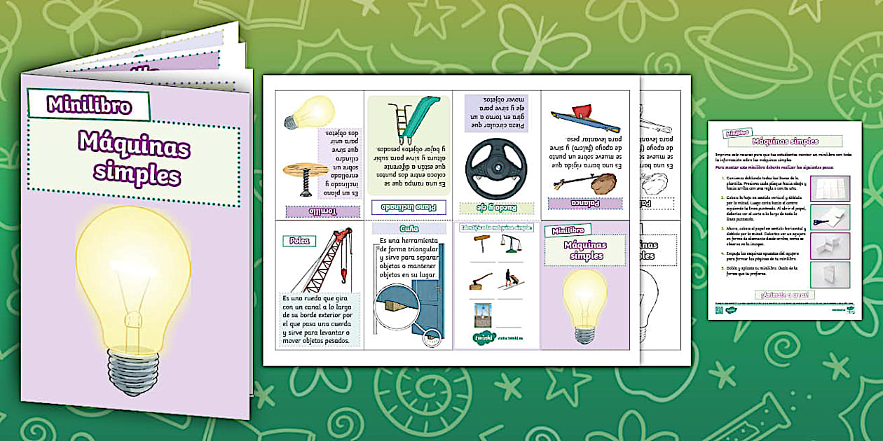 Mini libro: Máquinas simples (teacher made) - Twinkl