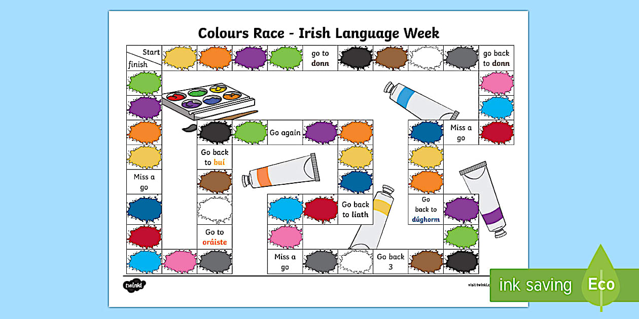 Editable Irish Language Week Colours Game (teacher made)