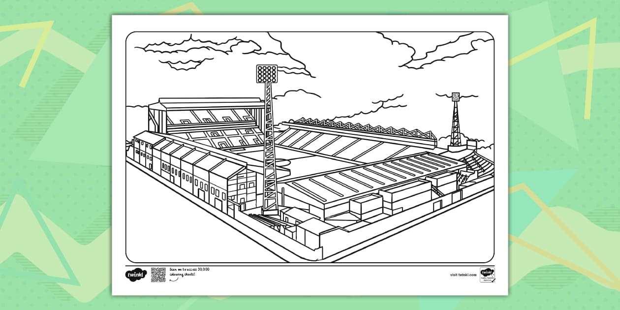 Football Stadium Colouring | Colouring Sheets (teacher made)