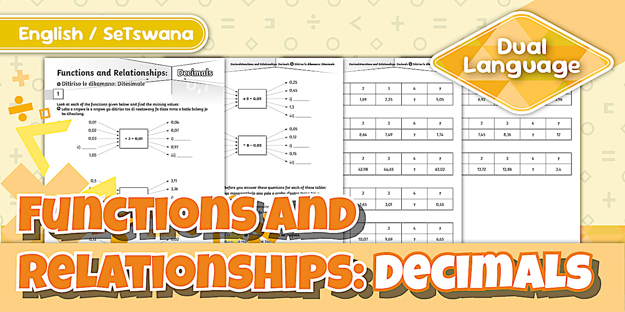 Grade 7 Maths - Term 1 - Functions and Relationships with Decimals ...