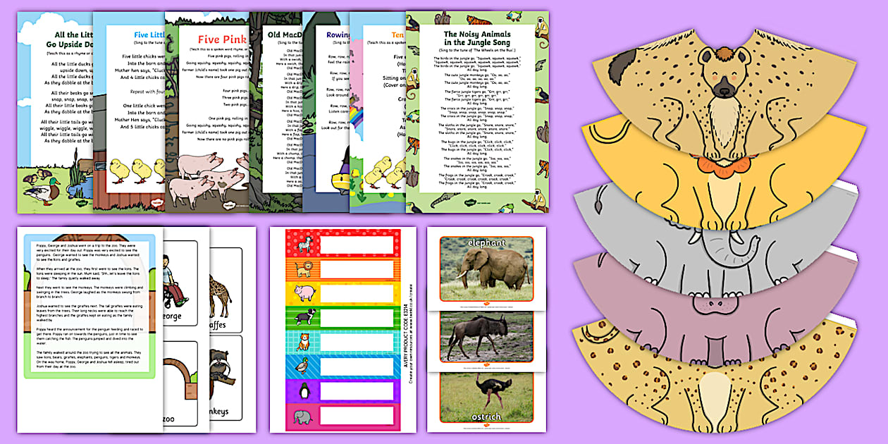 Animal Themed Intergenerational Toddler Singing Group Resource Pack