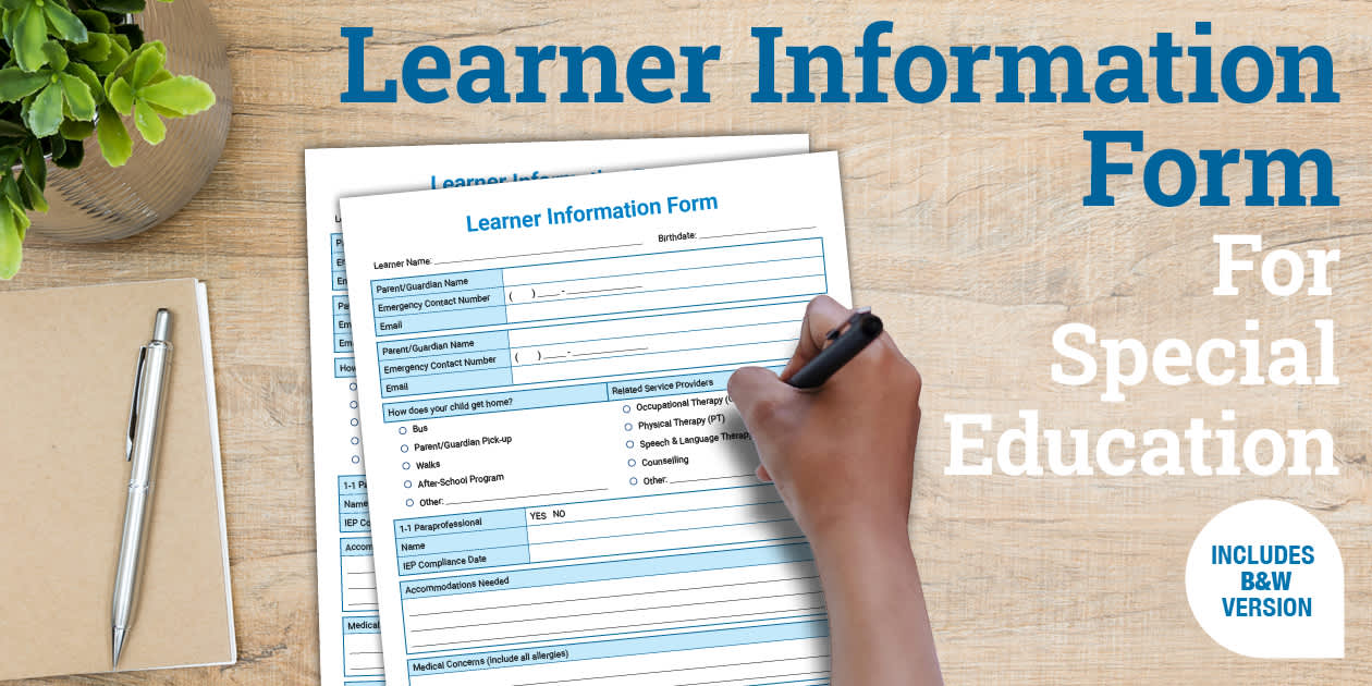 Special Education Learner Info Form