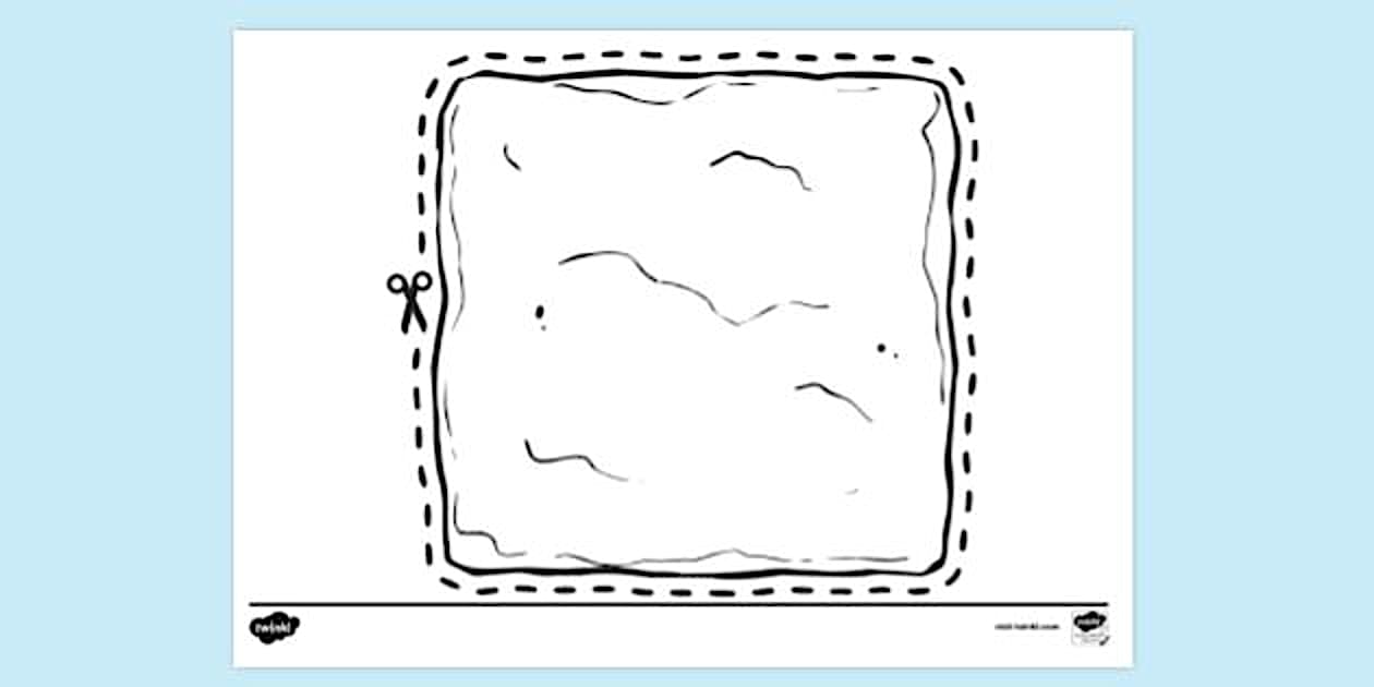 Large Square Boulder Colouring Sheet | Colouring Sheets