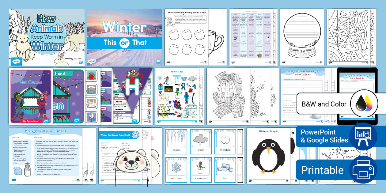 Free Winter Printables | Free Winter Worksheets | Twinkl USA