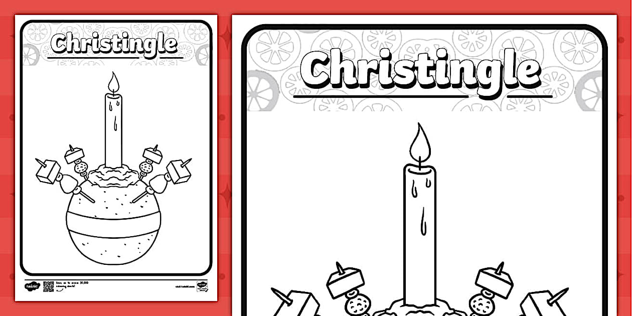 Christingle Picture Colouring Sheets - Primary Resource