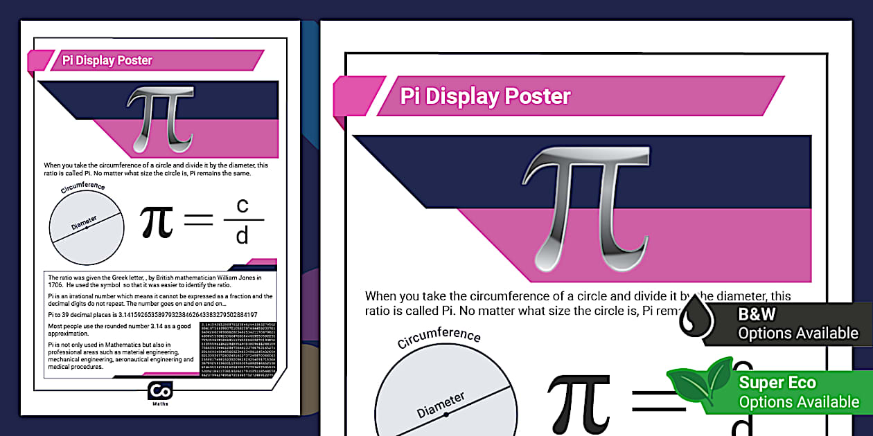 Pi Display Poster (teacher made) - Twinkl
