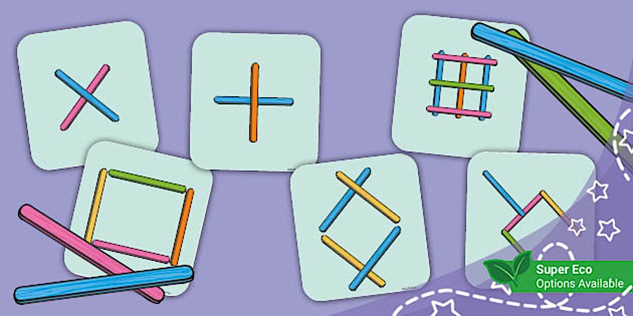 Fine Motor Skills: Lolly Stick Pattern Activity - Twinkl