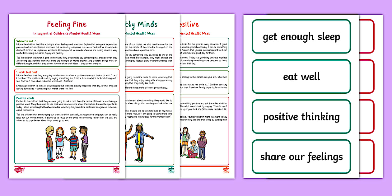 Children's Classroom Activities For Mental Health Week