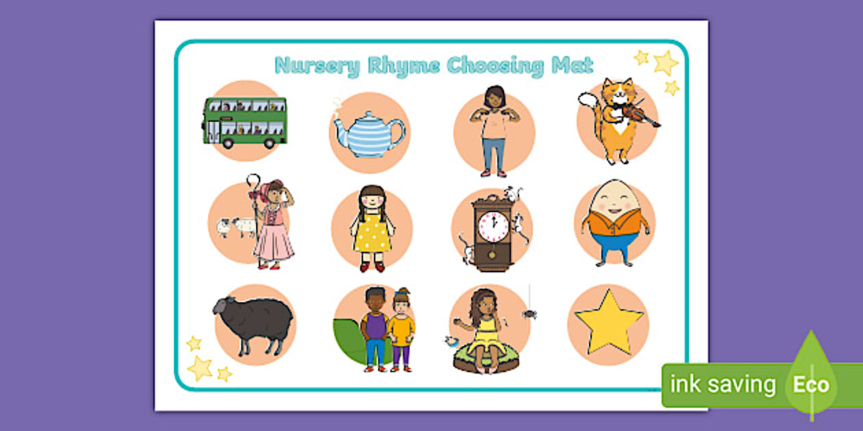 Nursery Rhyme Choosing Mat (Teacher-Made) - Twinkl