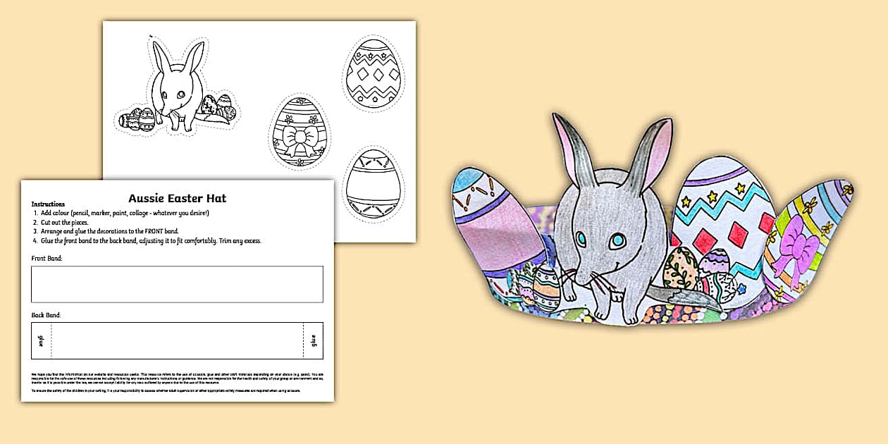 Aussie Easter Hat (teacher made) - Twinkl