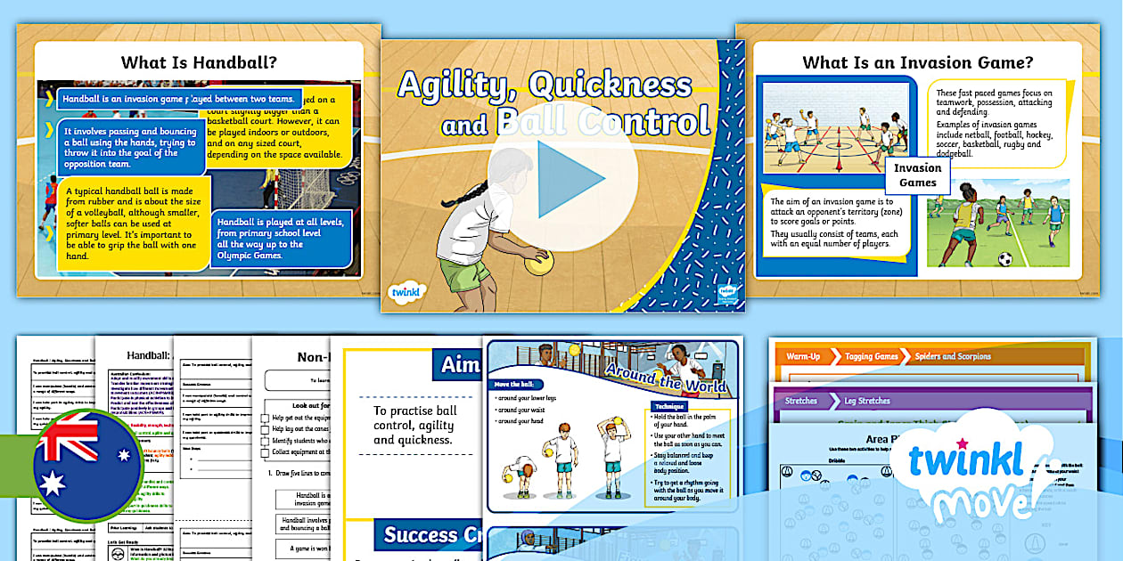 Move PE Year 5 Handball Lesson 1: Agility, Quickness and Ball Control