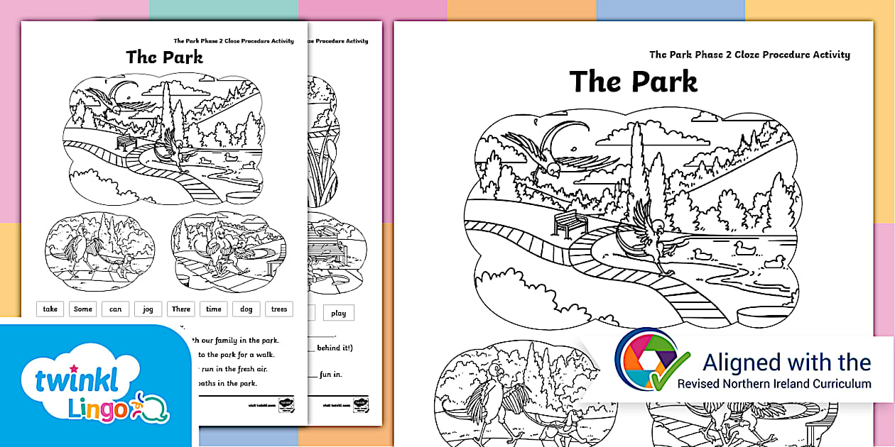 The Park Phase 2 Cloze Procedure Activity - Twinkl