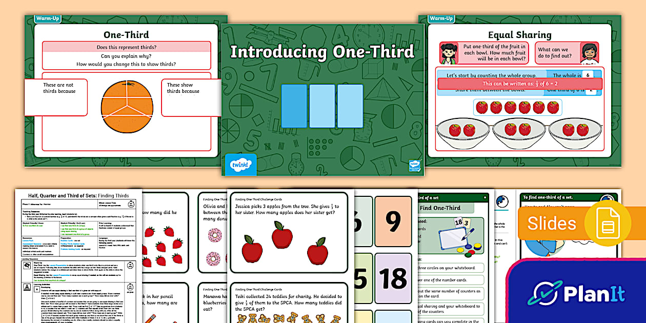 Rational Numbers: Half, Quarter and Third of Sets Lesson 2