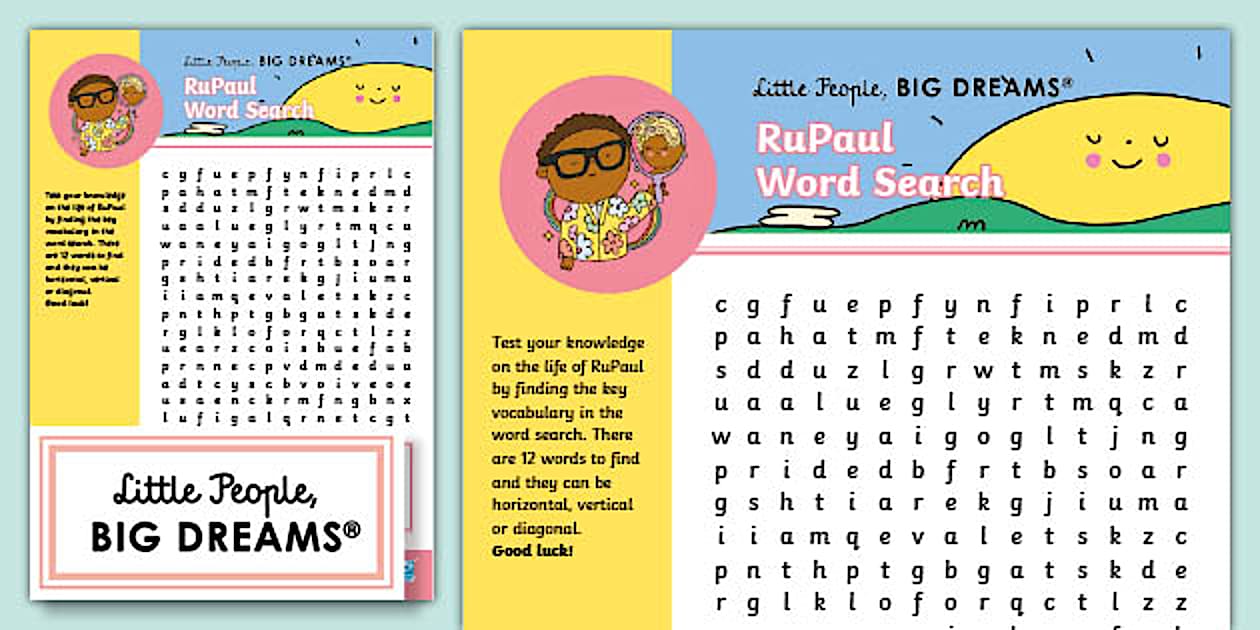 FREE! - RuPaul Drag Race Word Search | Little People, Big Dreams