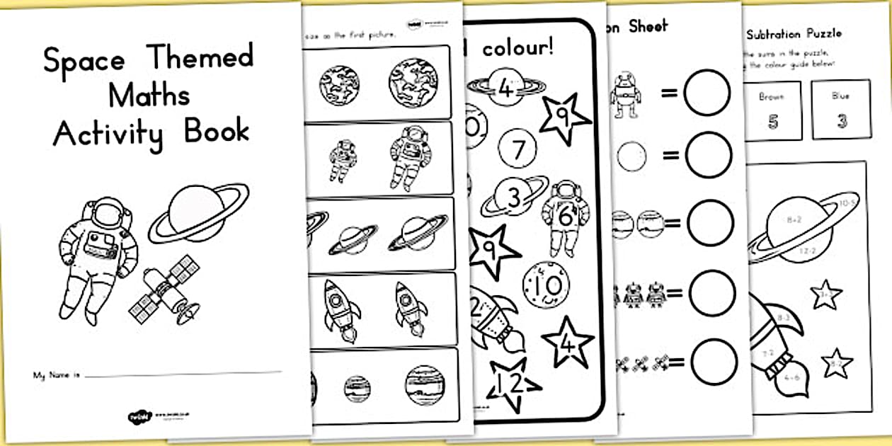 Space Themed Maths Activity Book