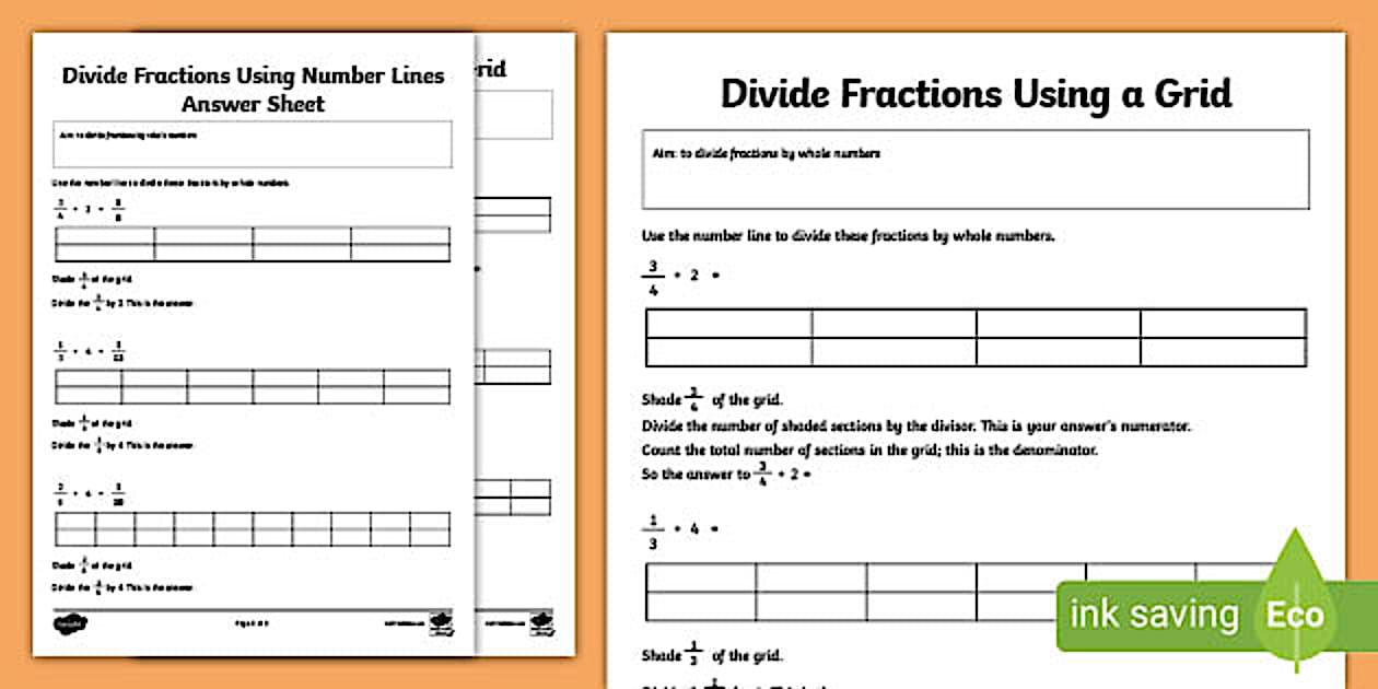 Dividing Fractions Using a Grid | Year 6 | Twinkl - Twinkl