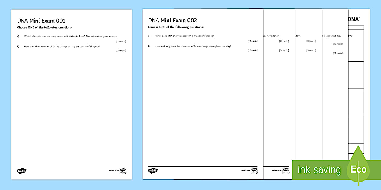 GCSE DNA Mini Exam Pack (teacher made) - Twinkl