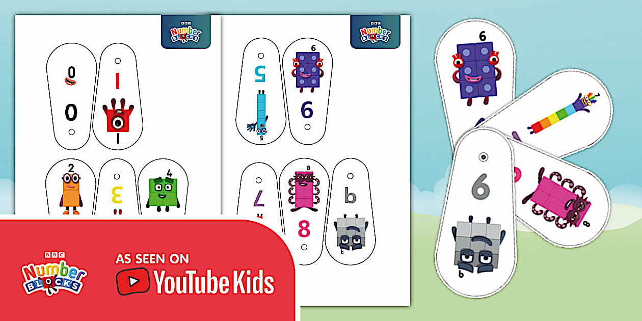 Numberblocks: 0 - 9 Number Fan (teacher made) - Twinkl