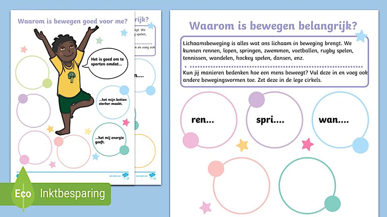 Waarom is bewegen belangrijk? Werkblad (professor feito)