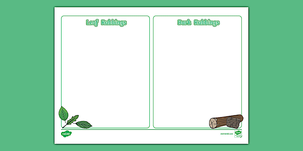 Bark and Leaf Rubbing Activity Sheet | Twinkl (teacher made)