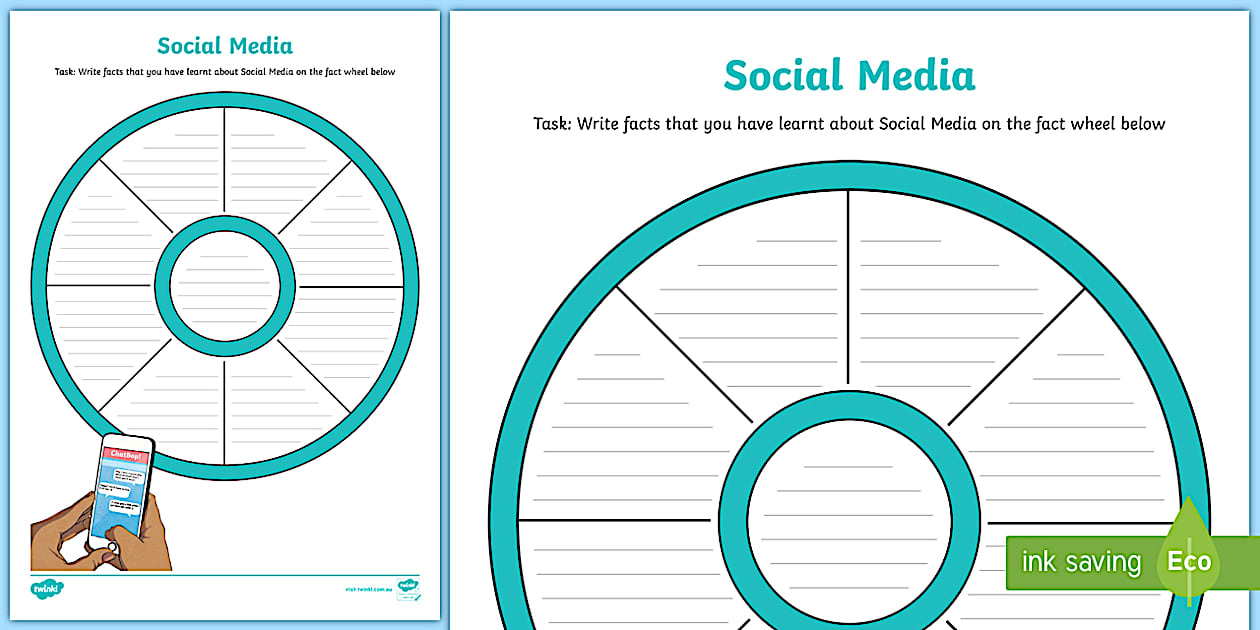 Editable Social Media Fact Wheel Activity (teacher made)