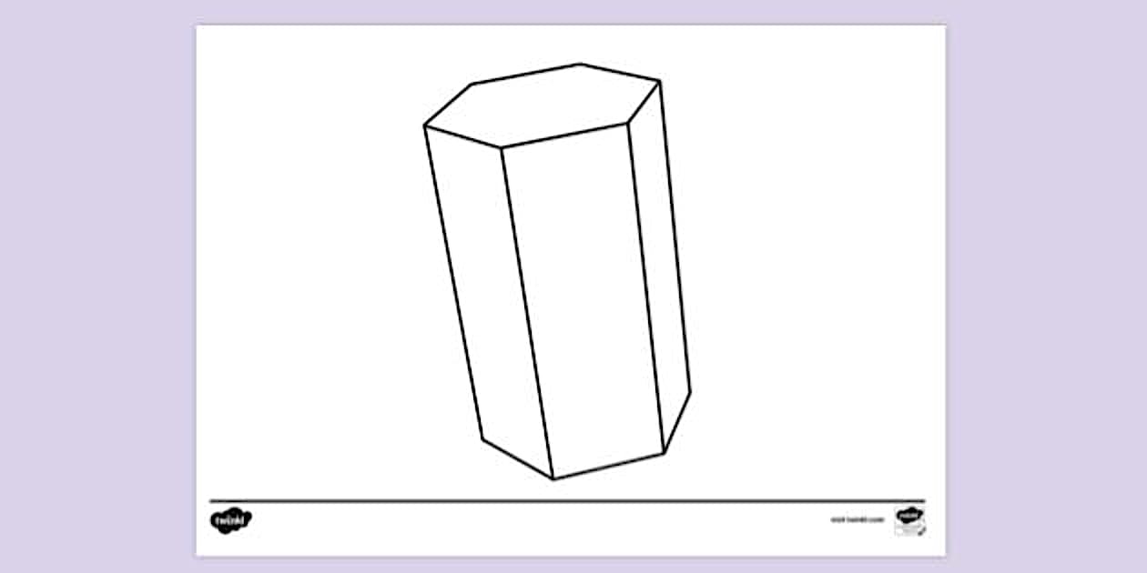 Hexagonal Prism Colouring Sheet Colouring | Colouring Sheets
