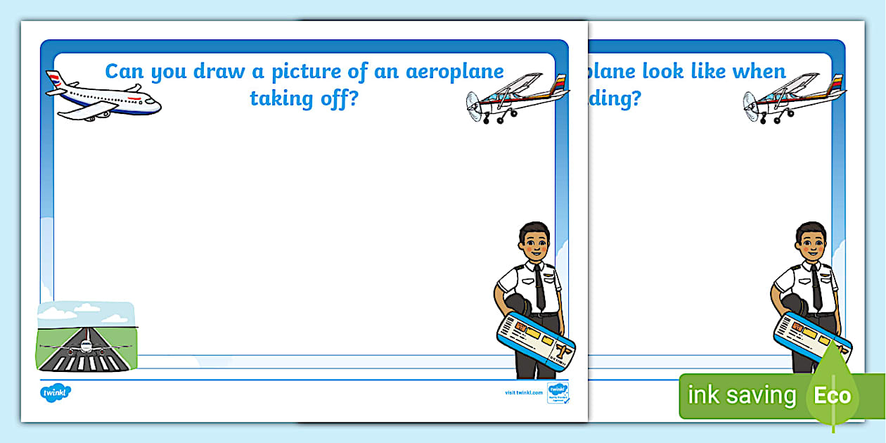 Aeroplane Drawing Prompts | Twinkl | Art and Drawing | KS1