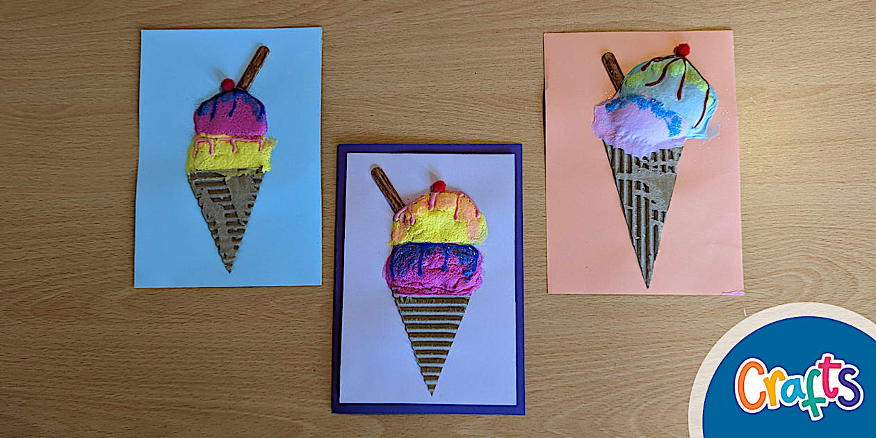 Puffy Paint Ice Cream Craft | Summer Crafts (teacher made)