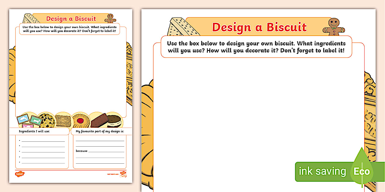 Design a Biscuit Activity (teacher made) - Twinkl