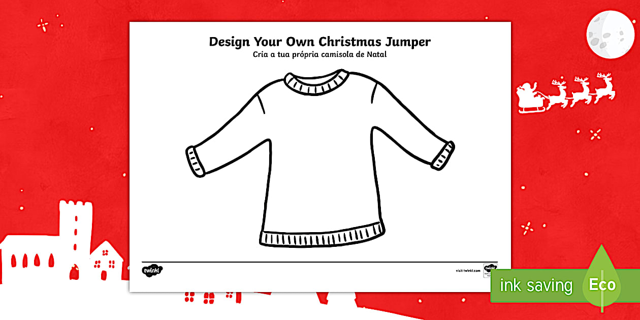 Christmas Jumper Design Cut and Stick Worksheet / Worksheet English ...