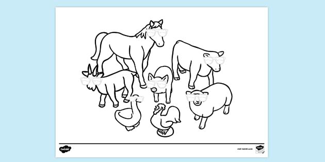 Cool Animal Colouring Page | Colouring Sheets - Twinkl