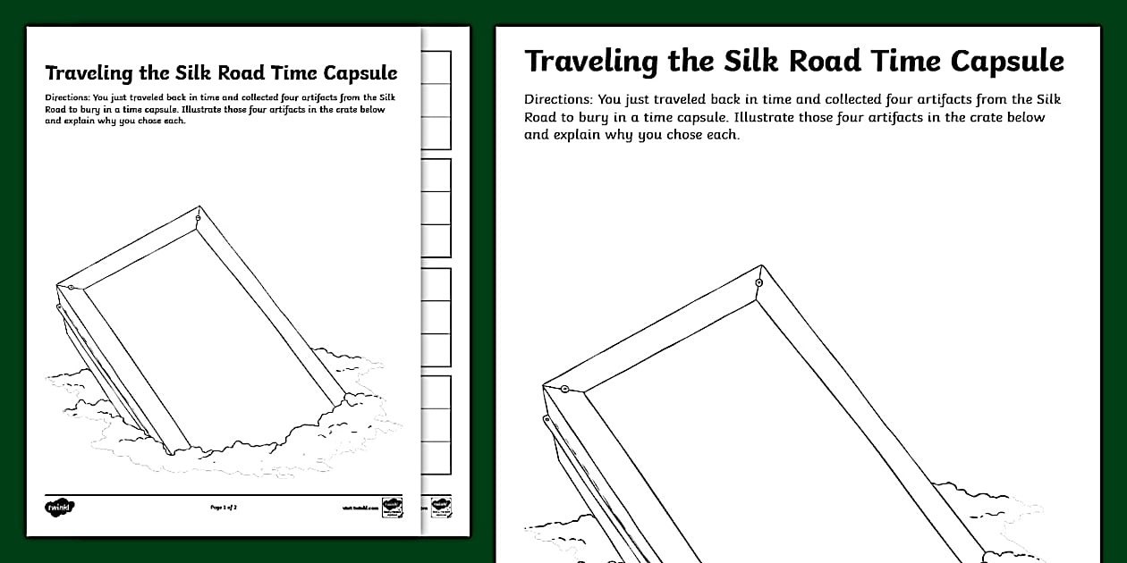 Sixth Grade Traveling the Silk Road Time Capsule Worksheet