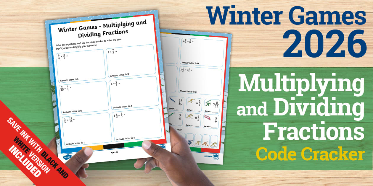 Winter Games Fractions Code Cracker