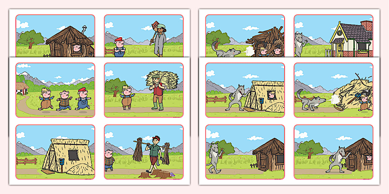 The Three Little Pigs Story Sequencing (teacher made)