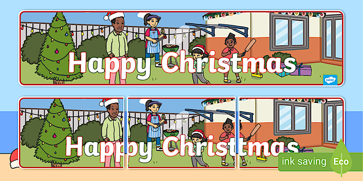 Australia Happy Christmas Display Banner (teacher made)