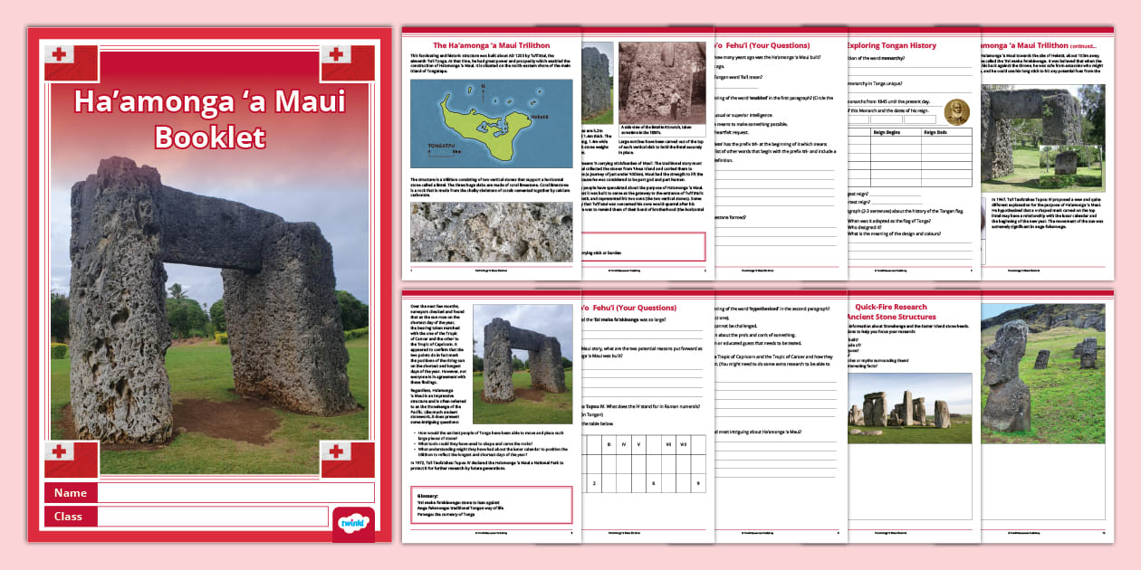 Tonga Language Week - Ha'amonga 'a Maui Monument Booklet