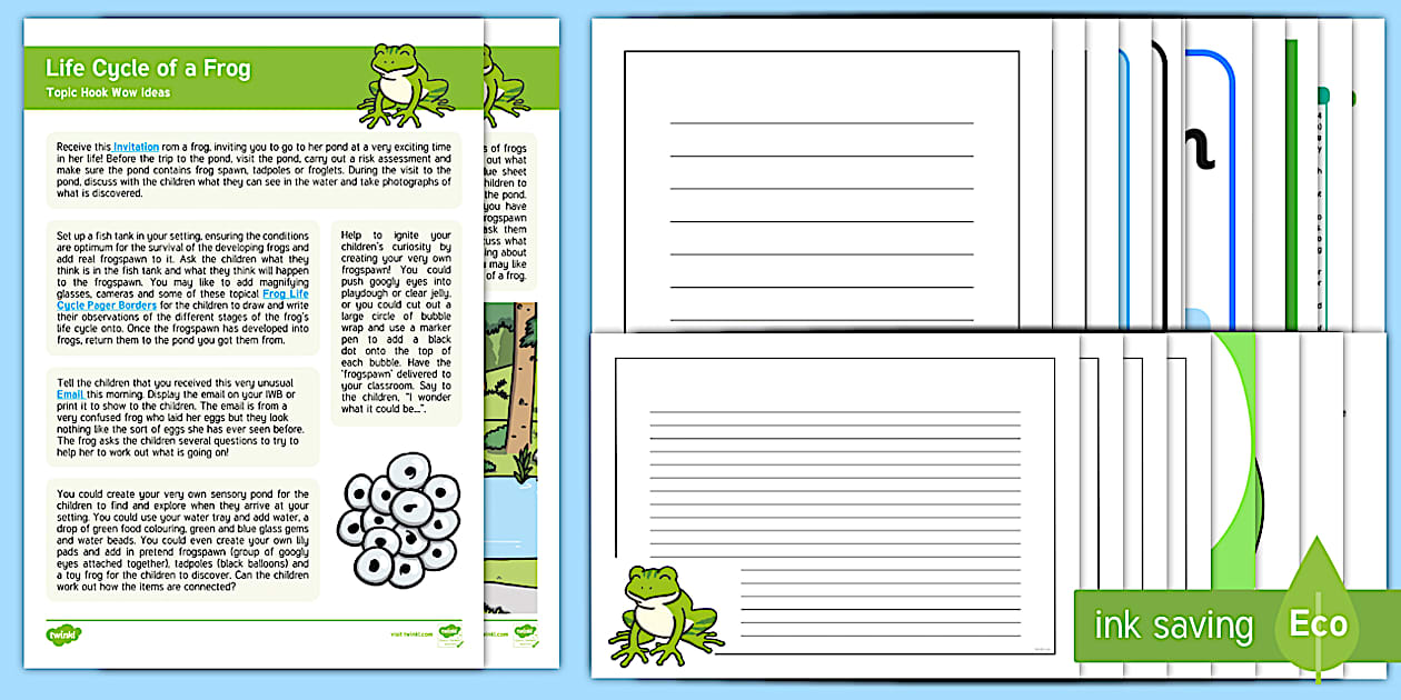 Life Cycle of a Frog Topic Hook Wow Ideas and Resource Pack
