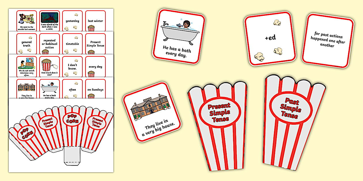 Present Simple and Past Simple Sorting Activity - Twinkl